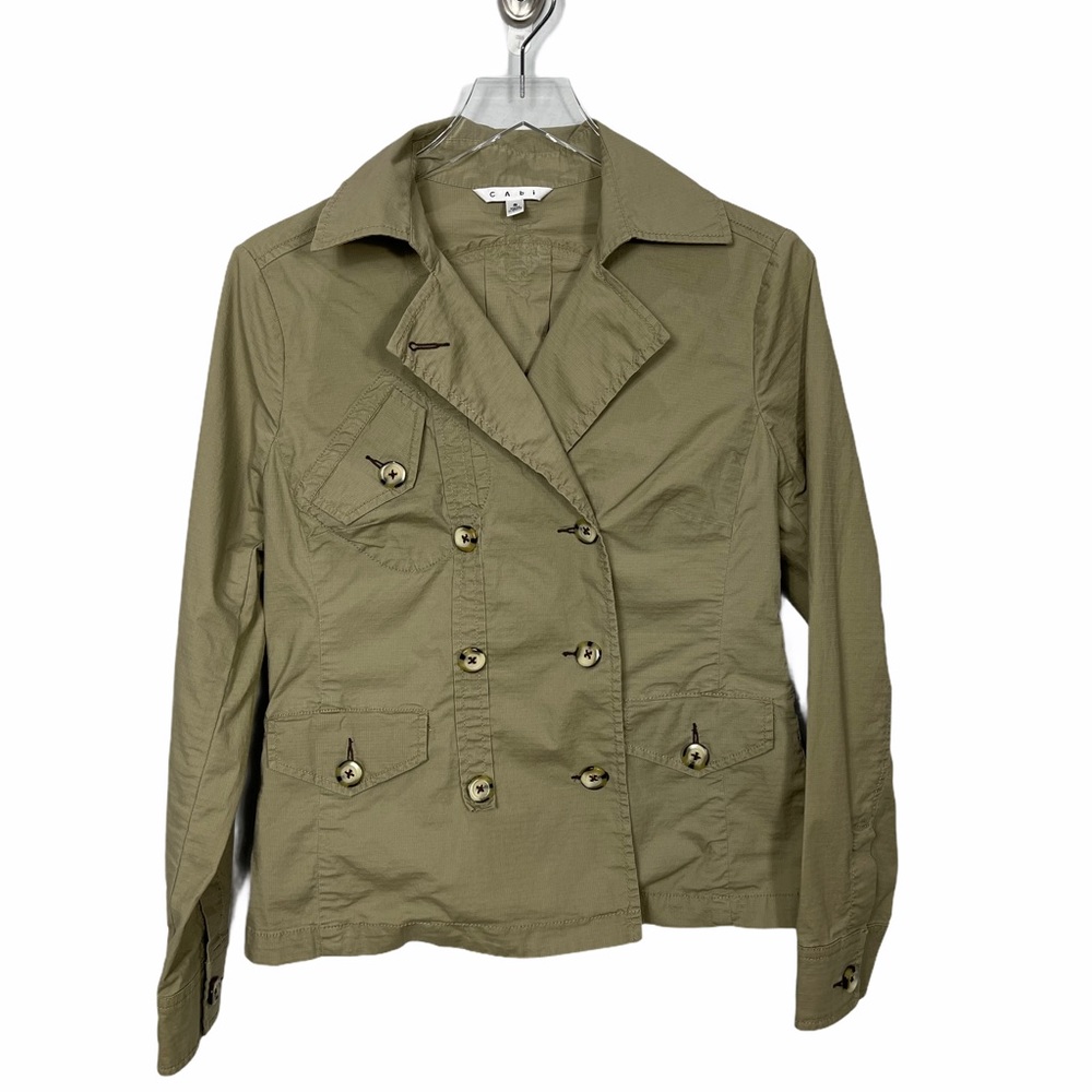 Cabi #904 Ripstop Utility Jacket Tan Size Small - Gem
